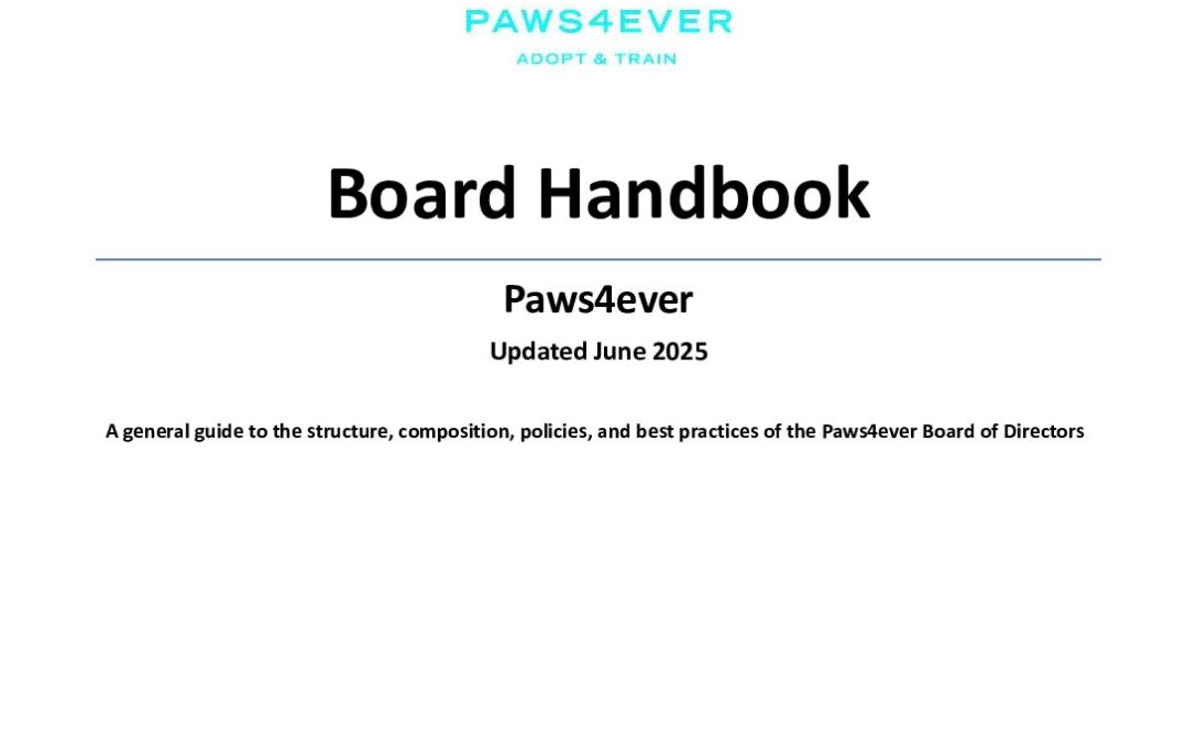 Board Handbook_2025.docx | Paws4ever